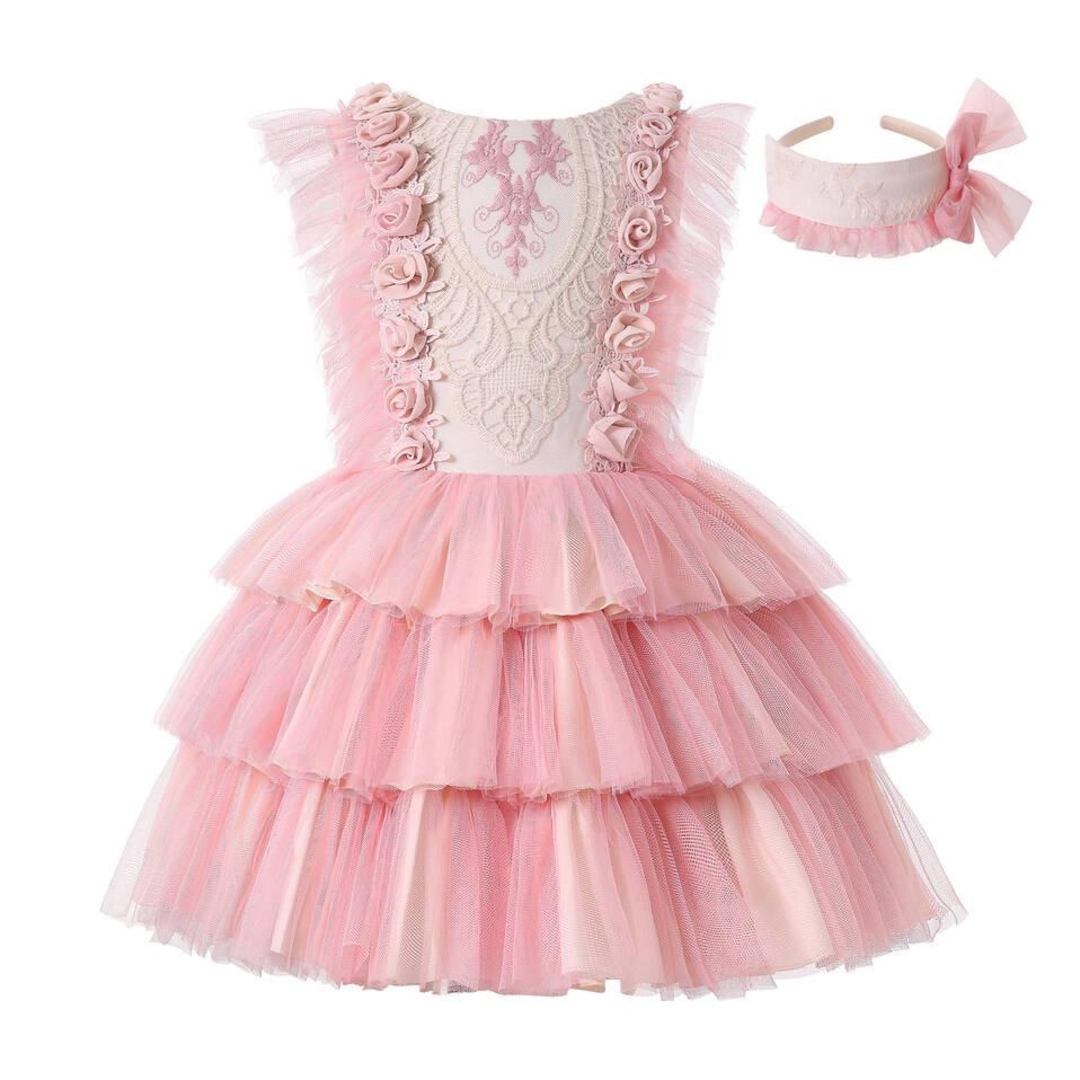 Girls Pink Party Dress - Etsy
