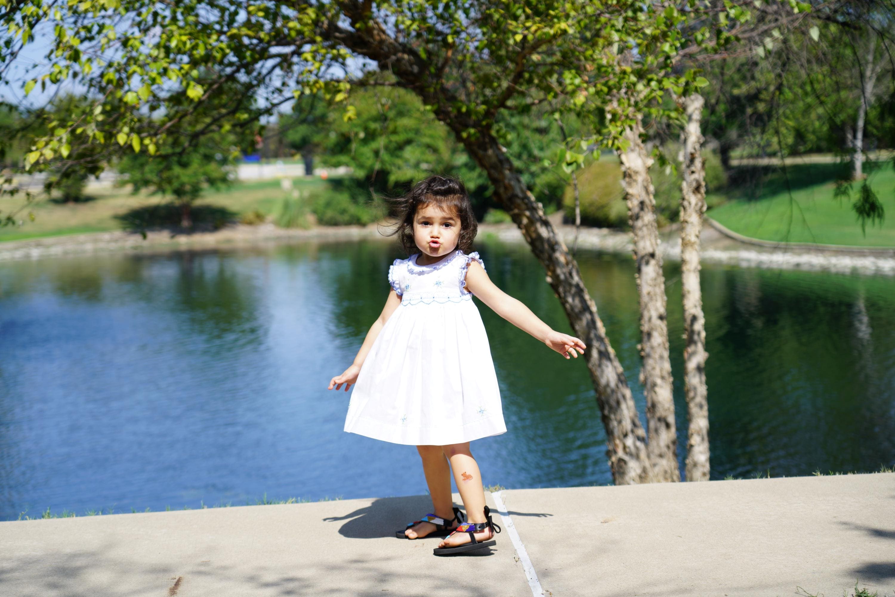 Girls White Smocked Dress - Etsy