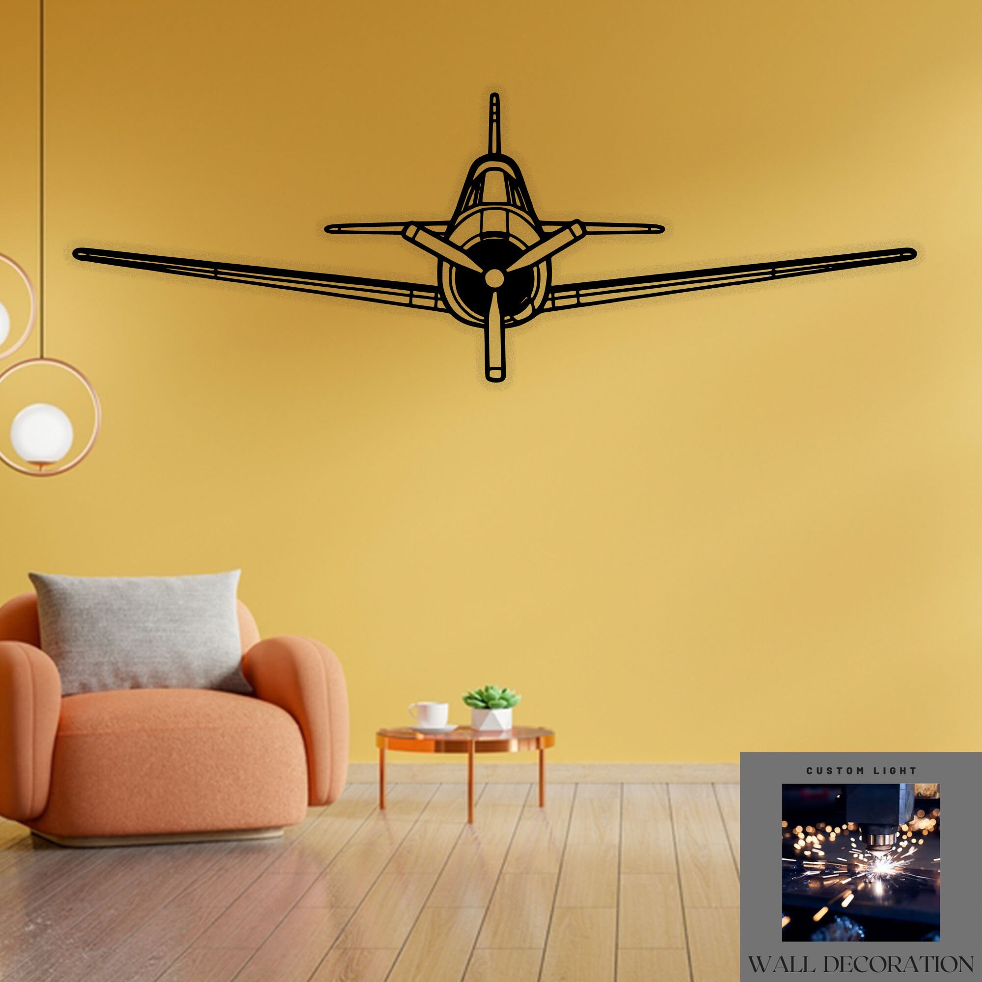 T-28 Trojan Front Silhouette Metal Wall Art, Gifts,metal Plane Wall ...