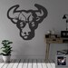 RGB LED Bull Sign: Rustic Farmhouse Metal Wall Art - Etsy