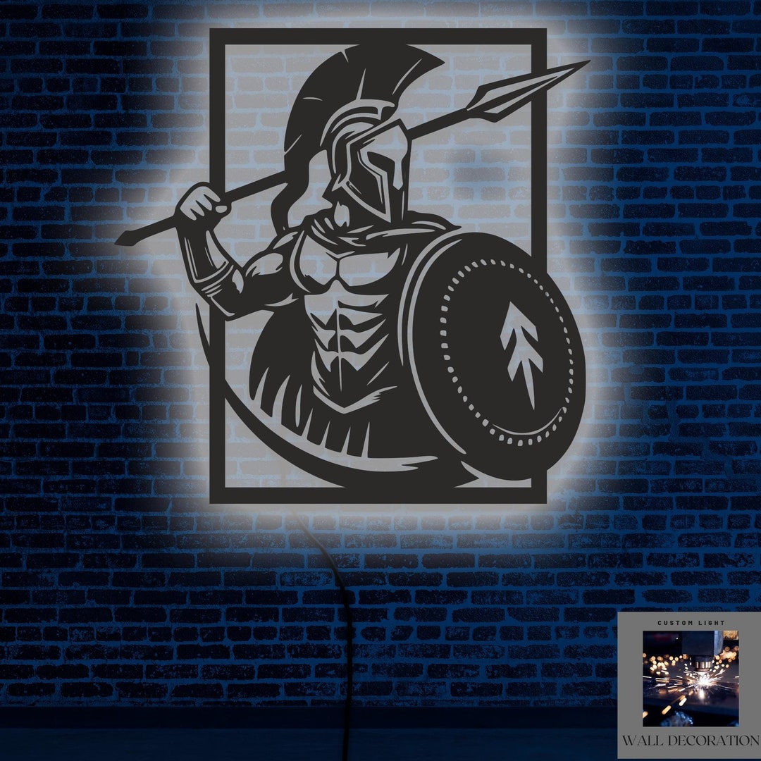 Spartacus Metal Led Lights ,harley Gifts, Military Garage Decor ...