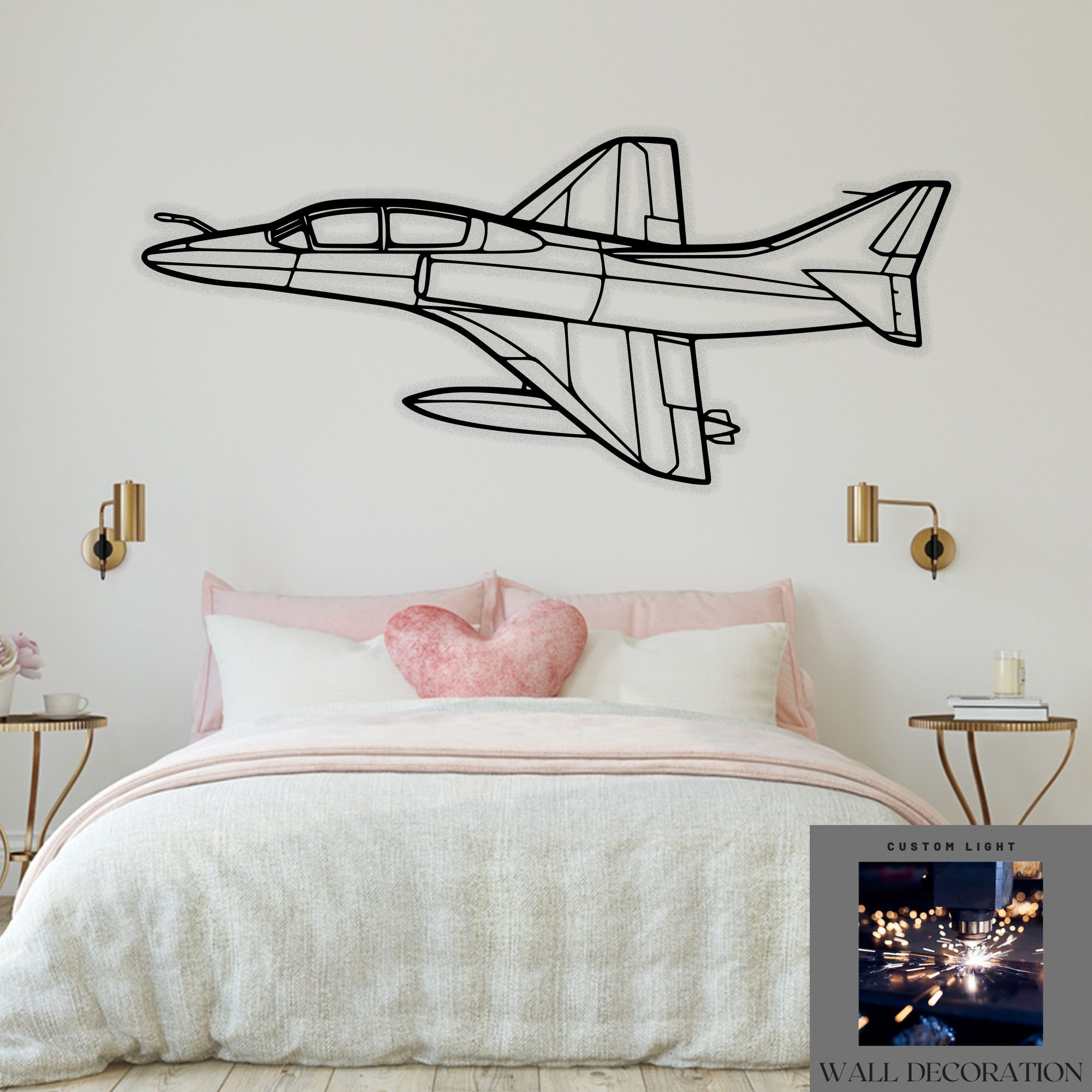 Ta-4j-skyhawk Silhouette Metal Wall Art, Airplane Wall Decor, Gifts ...