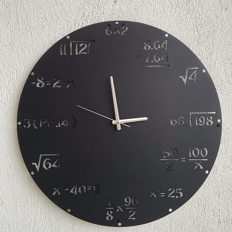 Mathematics Wall Clock Math Lover Decor Geeky Wall Art Unique T
