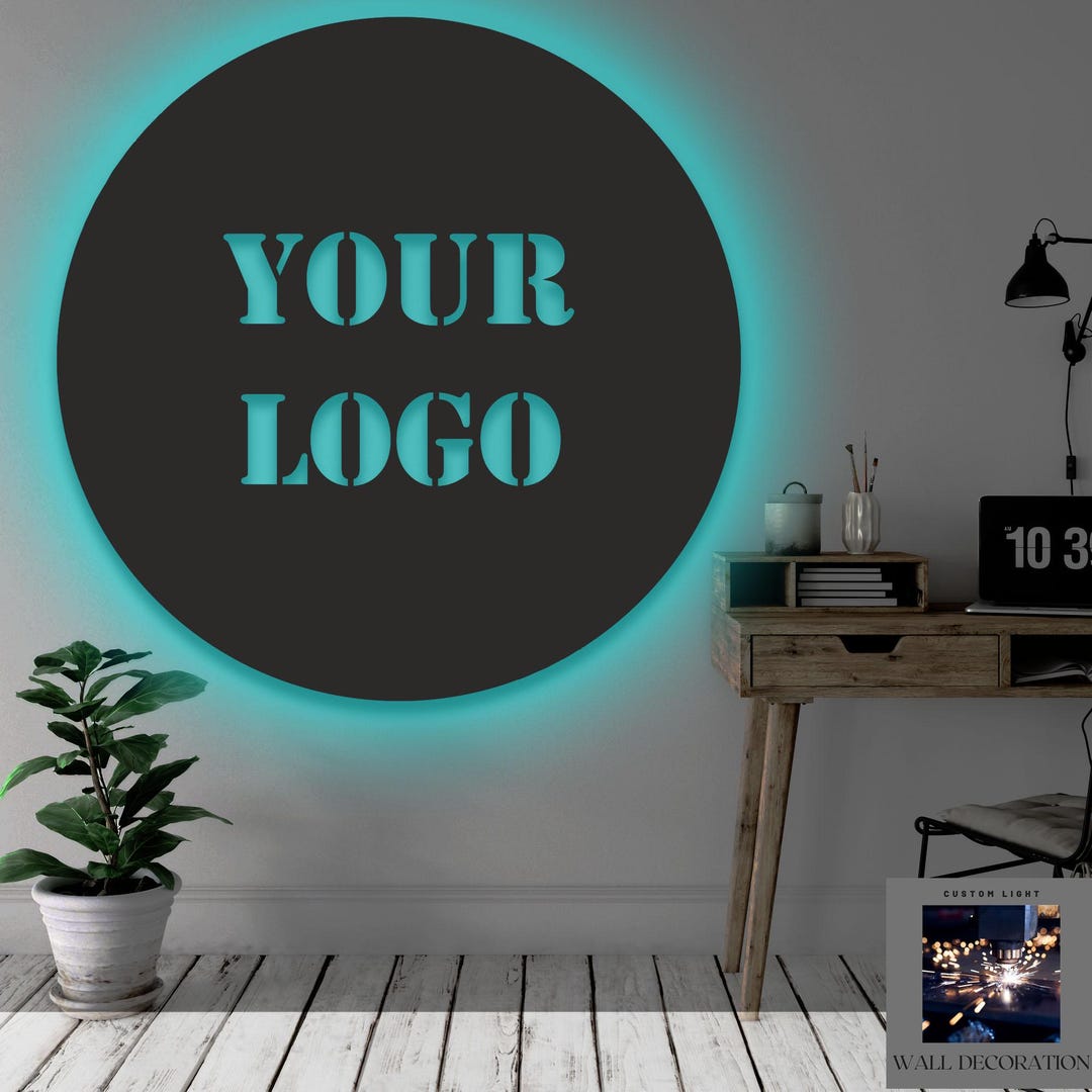 Metal Business Logo Sign, Custom Salon Wall Decor, Business Door Sign ...