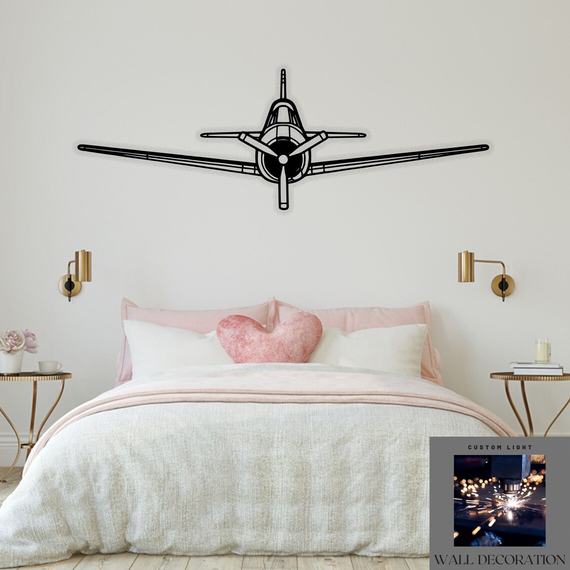 T-28 Trojan Front Silhouette Metal Wall Art, Gifts,metal Plane Wall ...