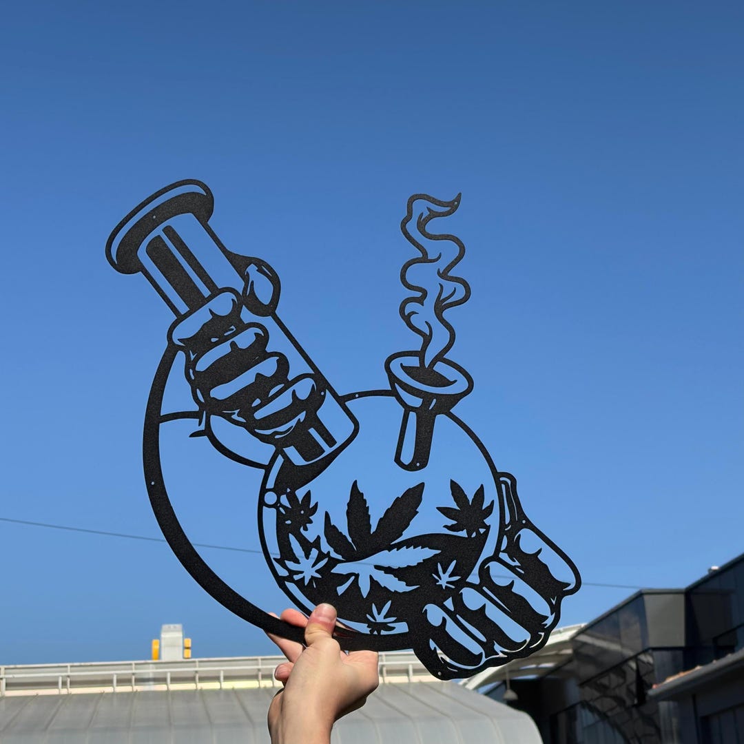 Metal Weed Bong LED Sign, Hippie Home Decor - Etsy