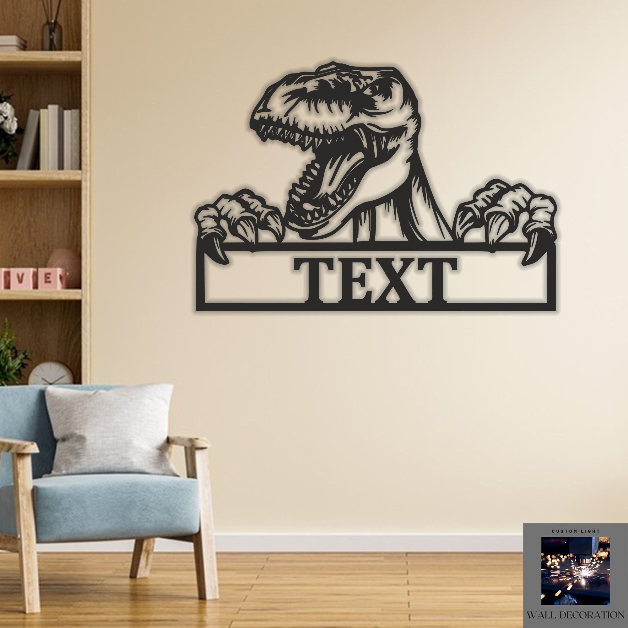 Personalized Dinosaur Metal Wall Decor, Jurassic World Decor ...