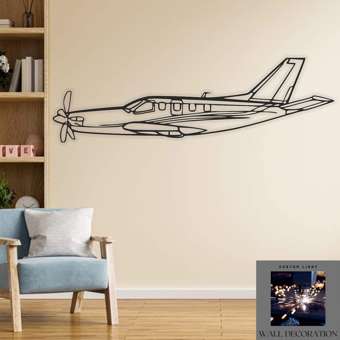 Tbm Aircraft Silhouette Metal Wall Art, Gifts,metal Plane Wall ...