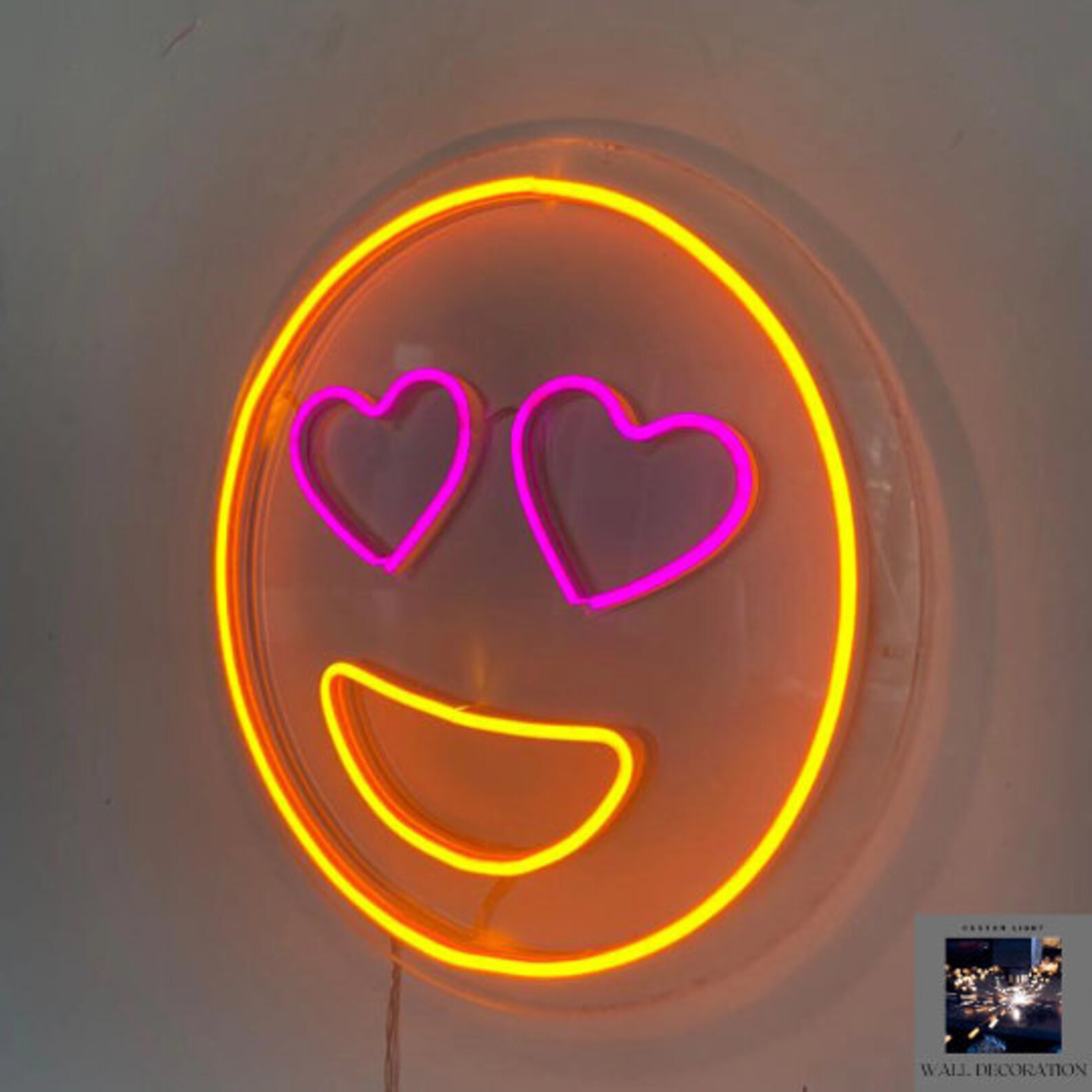 Smile Face Neon Sign,custom Neon Light Sign,led Custom Light Neon Home ...