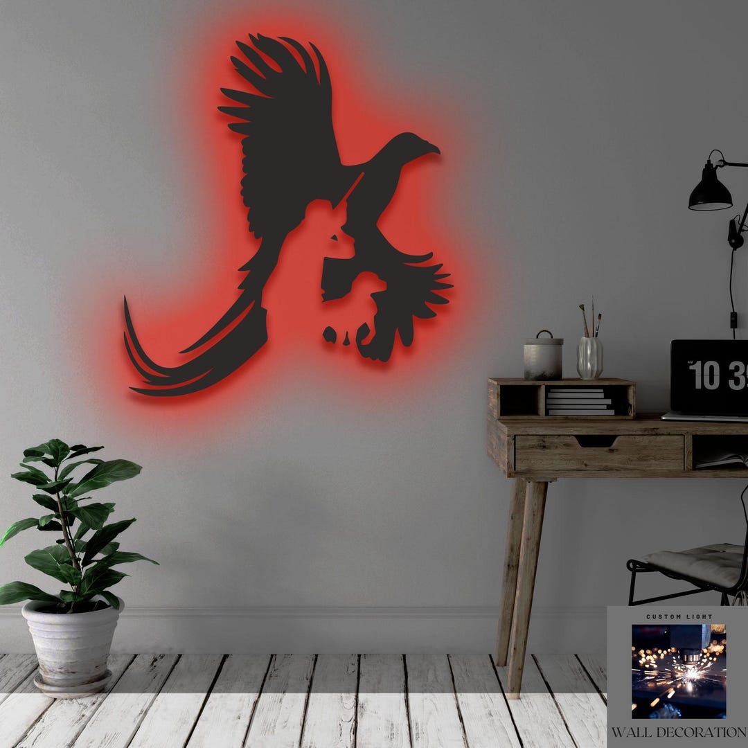Pheasant Hunter RGB LED Wall Art – Metal Wall Decor With Color Changing ...