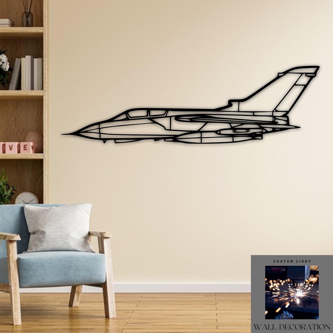 Tornado Silhouette Aircraft Metal Wall Art,unique Fighter Jet Wall ...