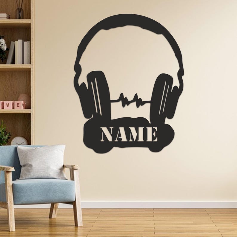 Custom Headphone Metal Wall Art With LED Lights: Gamer/dj Decor - Etsy