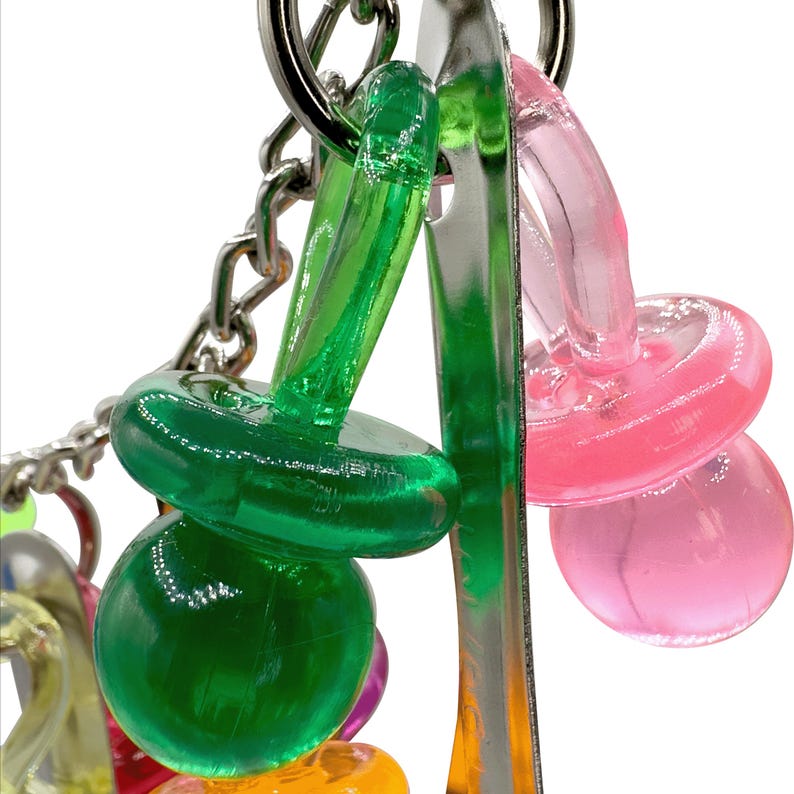 1969 Spoon Pacifier Shine Versatile Bird Cage Toy, Stainless Steel ...