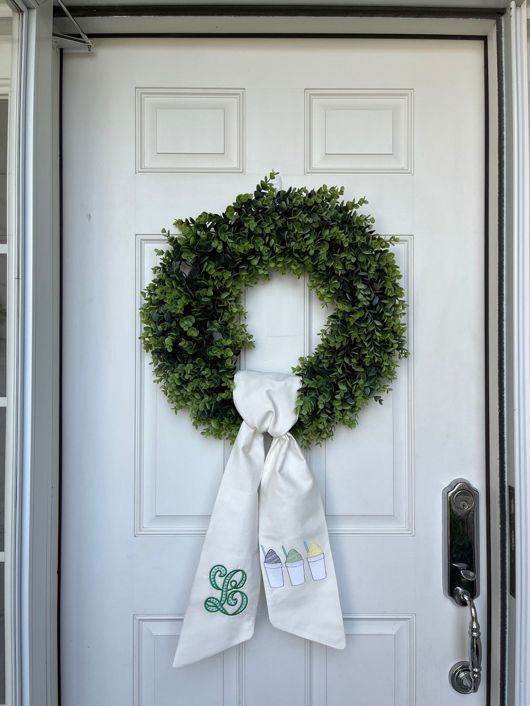 Summer Snowball Wreath Sash - Etsy