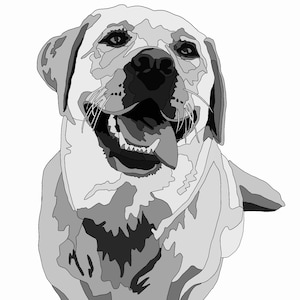 Yellow Lab Fabric Collage Pattern - Etsy