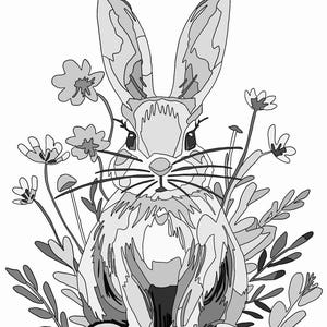 Spring Bunny Digital Download Fabric Collage Pattern - Etsy
