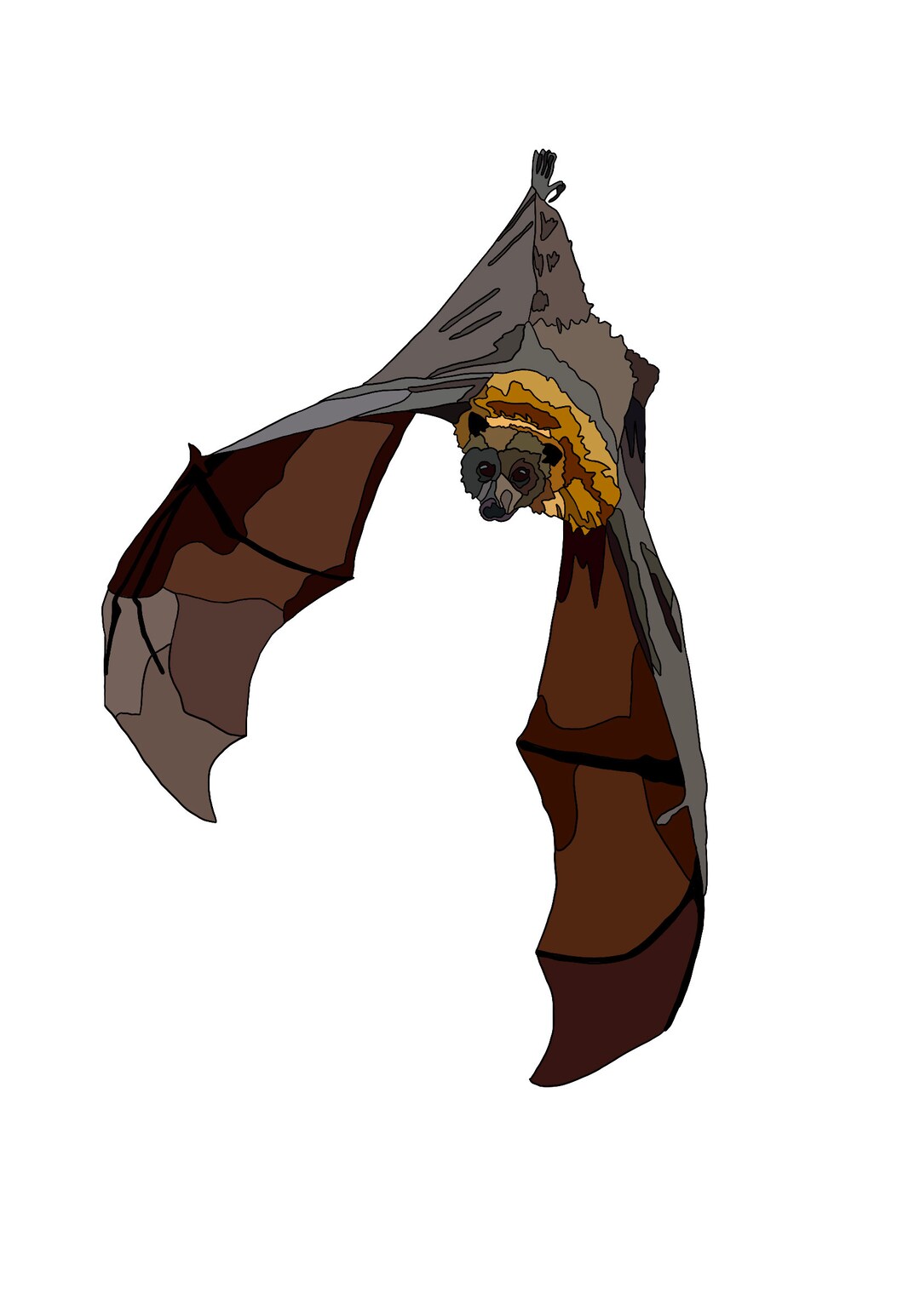 Digital Download Hanging Bat Fabric Collage Pattern - Etsy