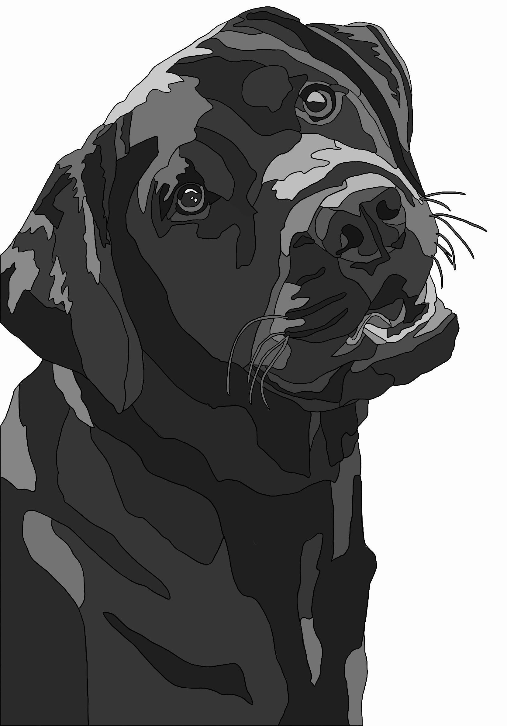 Digital Download Chocolate Lab Fabric Collage Pattern - Etsy
