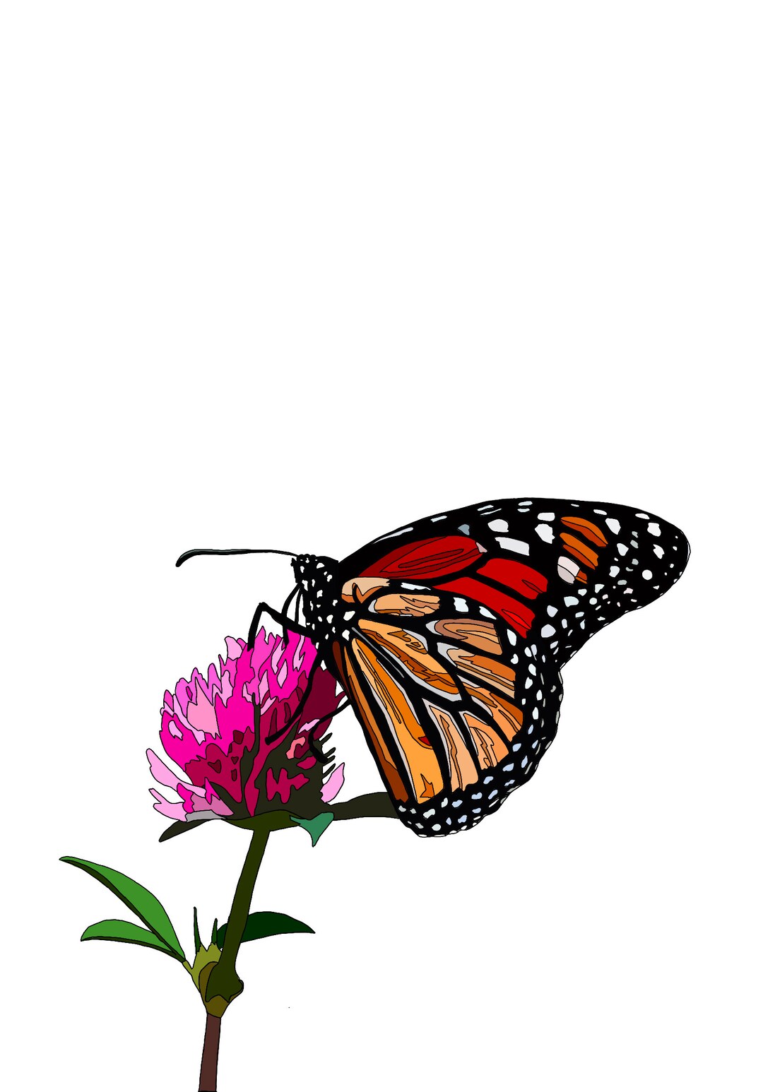 Monarch Fabric Collage Pattern - Etsy