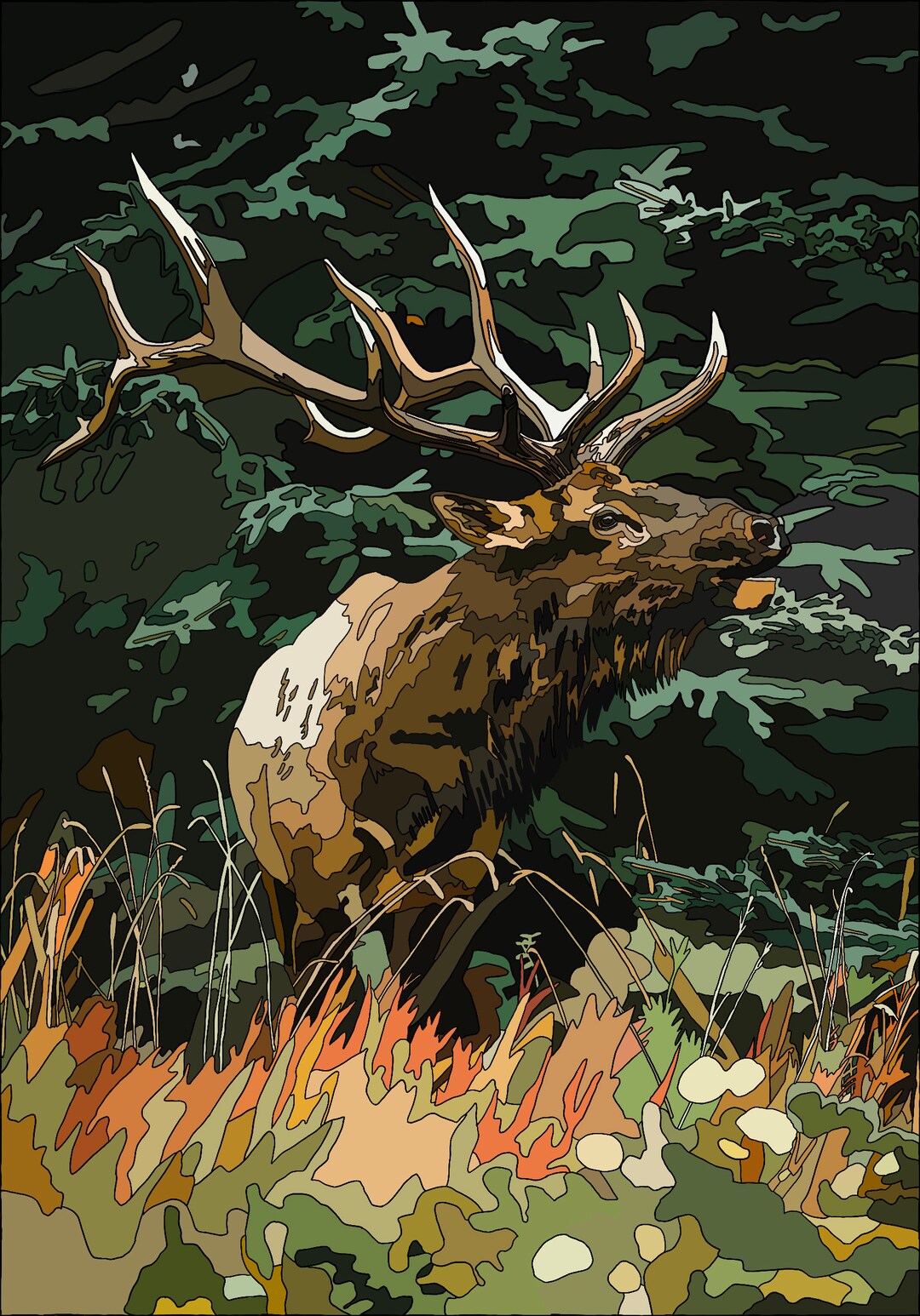 Custom Digital Download Fabric Collage Pattern From Photo - Full Scene ...