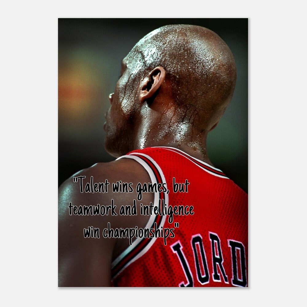 Michael Jordan Chicago Bulls NBA Basketball Inspirational Quote talent ...
