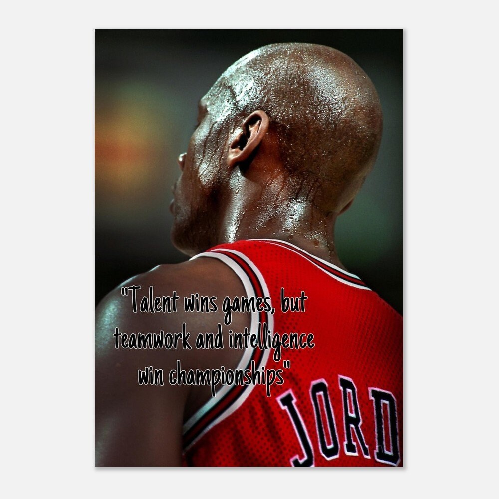 Michael Jordan Chicago Bulls NBA Basketball Inspirational Quote talent ...