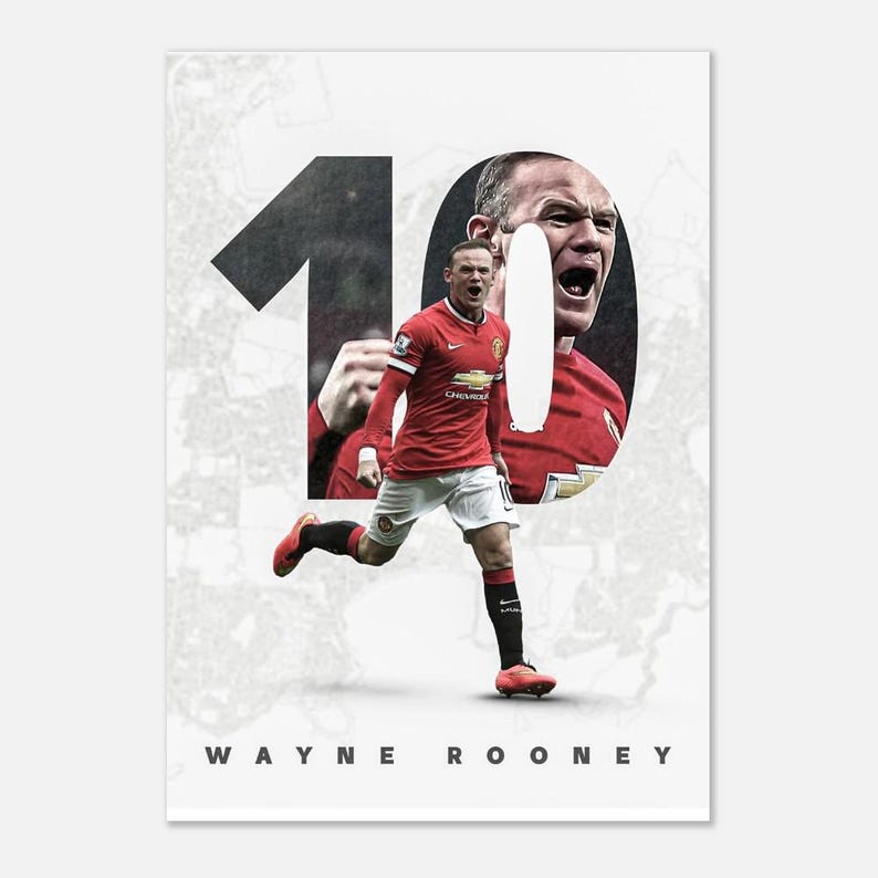 Wayne Rooney Manchester United Football Soccer Poster - Etsy