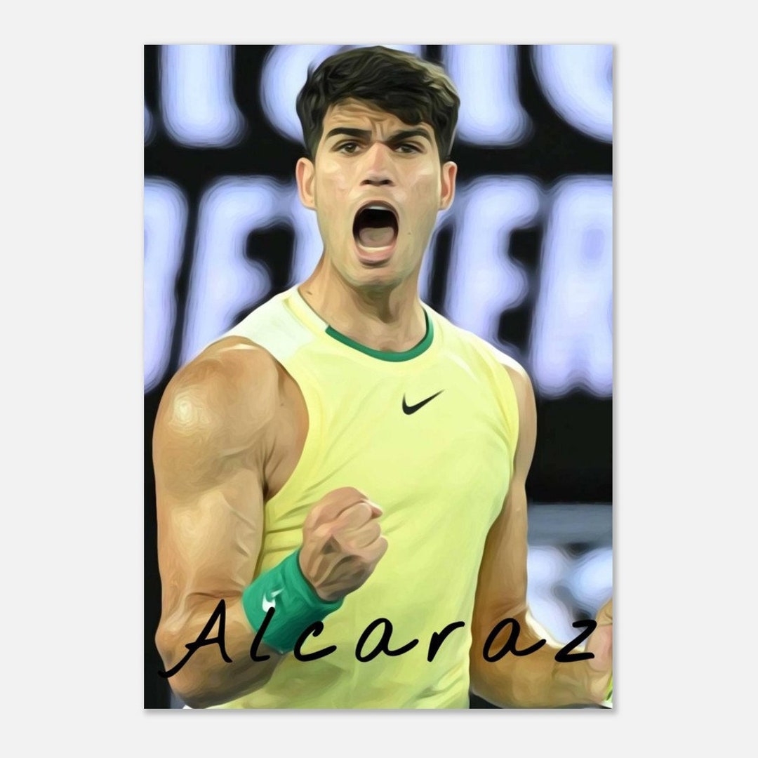 Carlos Alcaraz Oil Painting Effect Tennis Poster - Etsy