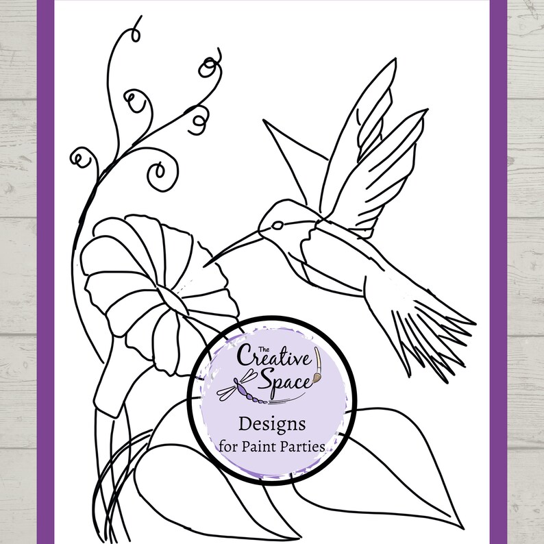 Paint Party Toolkit Digital Download Hummingbird - Etsy
