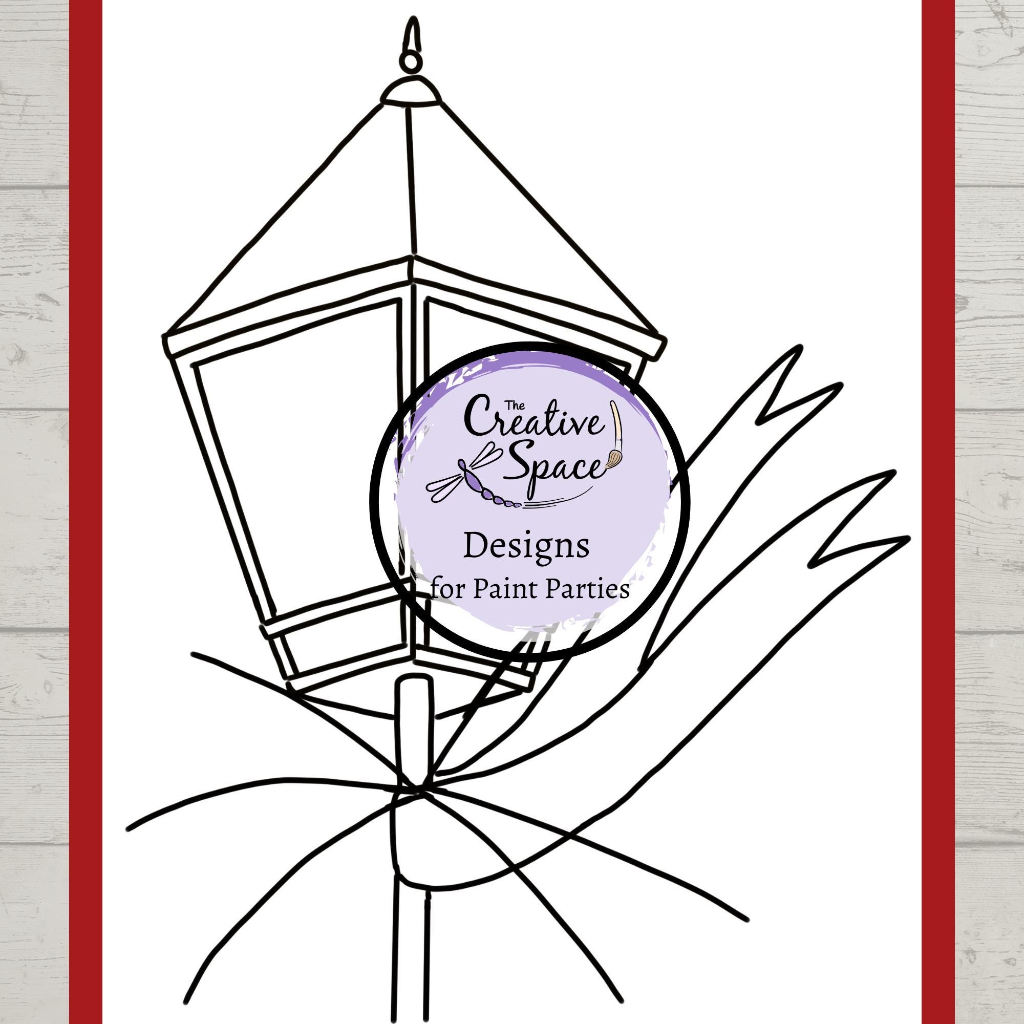 Paint Party Toolkit Digital Download Holiday Lamppost - Etsy