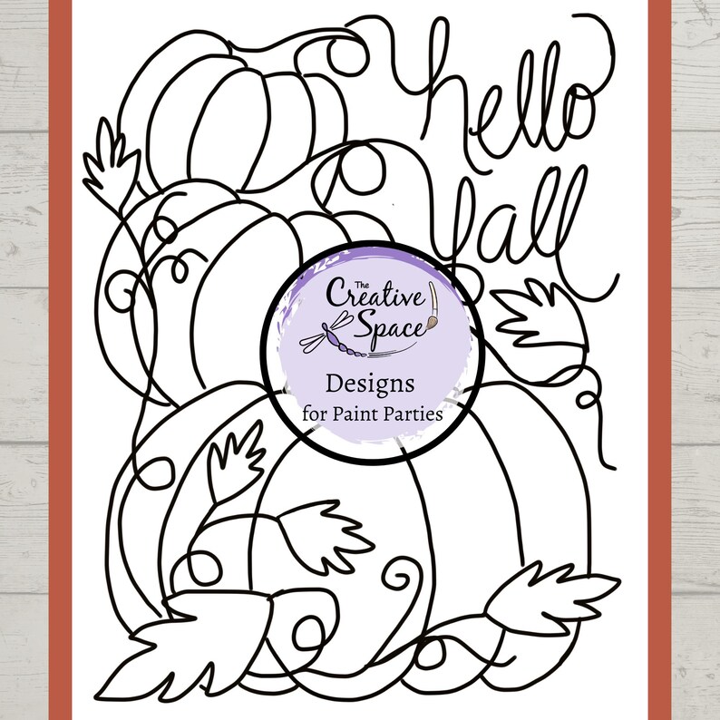 Paint Party Toolkit Digital Download Hello Fall Pumpkins - Etsy