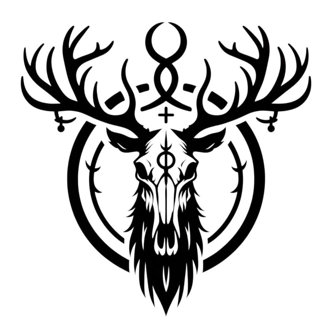 Gothic Deer Skull GLOSS Vinyl Decal Sticker, Goth Pagan Folklore - Etsy