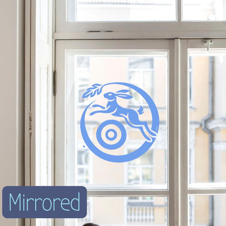 Leaping Hare GLOSS Vinyl Decal Sticker Window Car Wall Van Glass ...