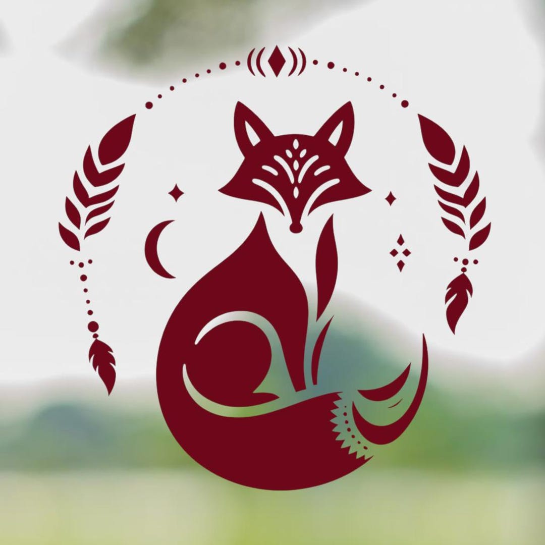 Free Spirit Fox MATT Decal Sticker Window Car Door Wall Cupboard Art ...