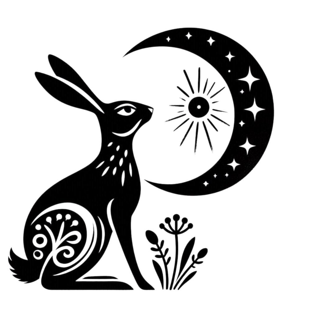 Gazing Hare GLOSS Vinyl Decal Sticker Window Car Van Wall Decoration ...