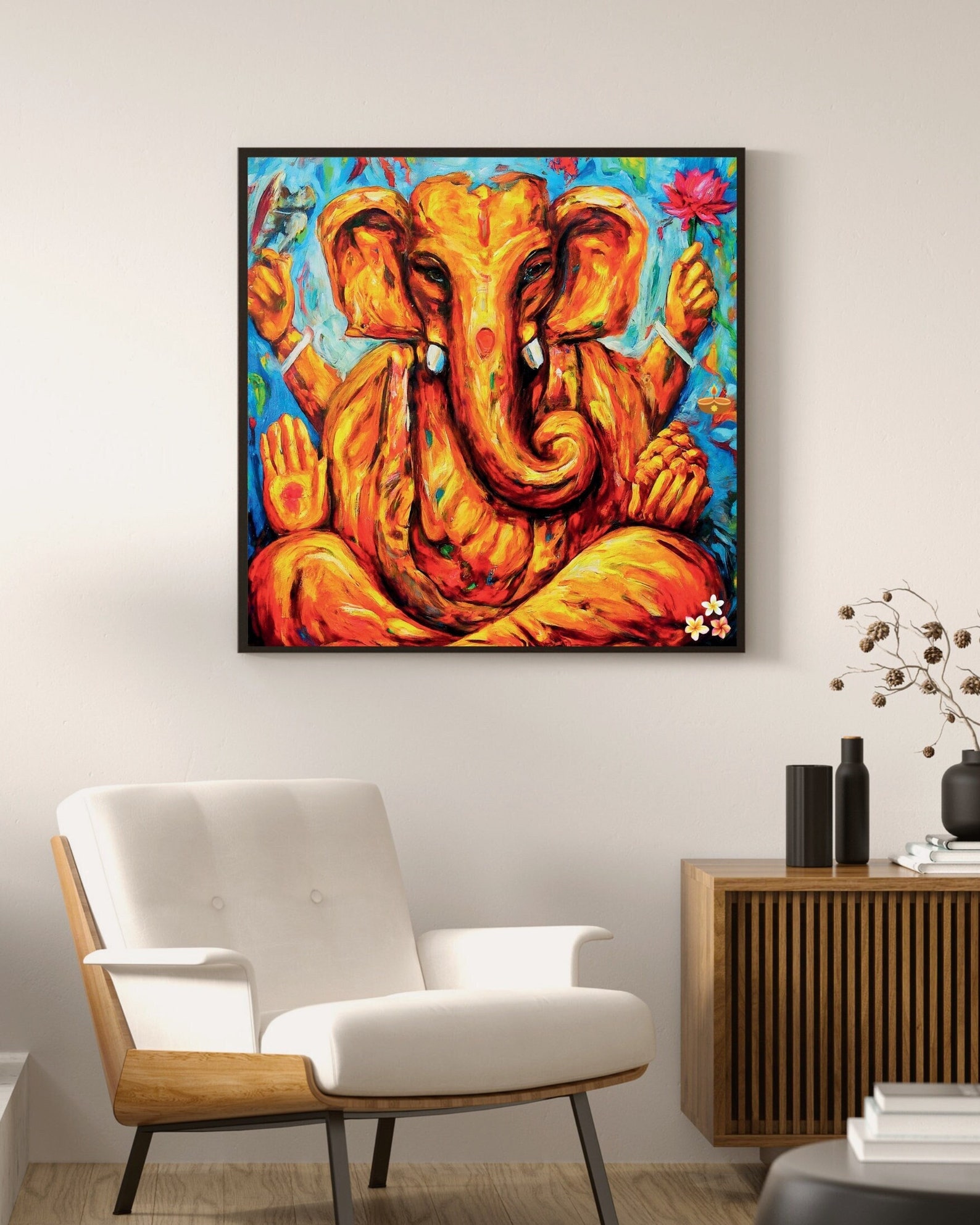 Printable Shri Ganesha Wall Art, Ganpati Home Decor, Hindu God Print ...