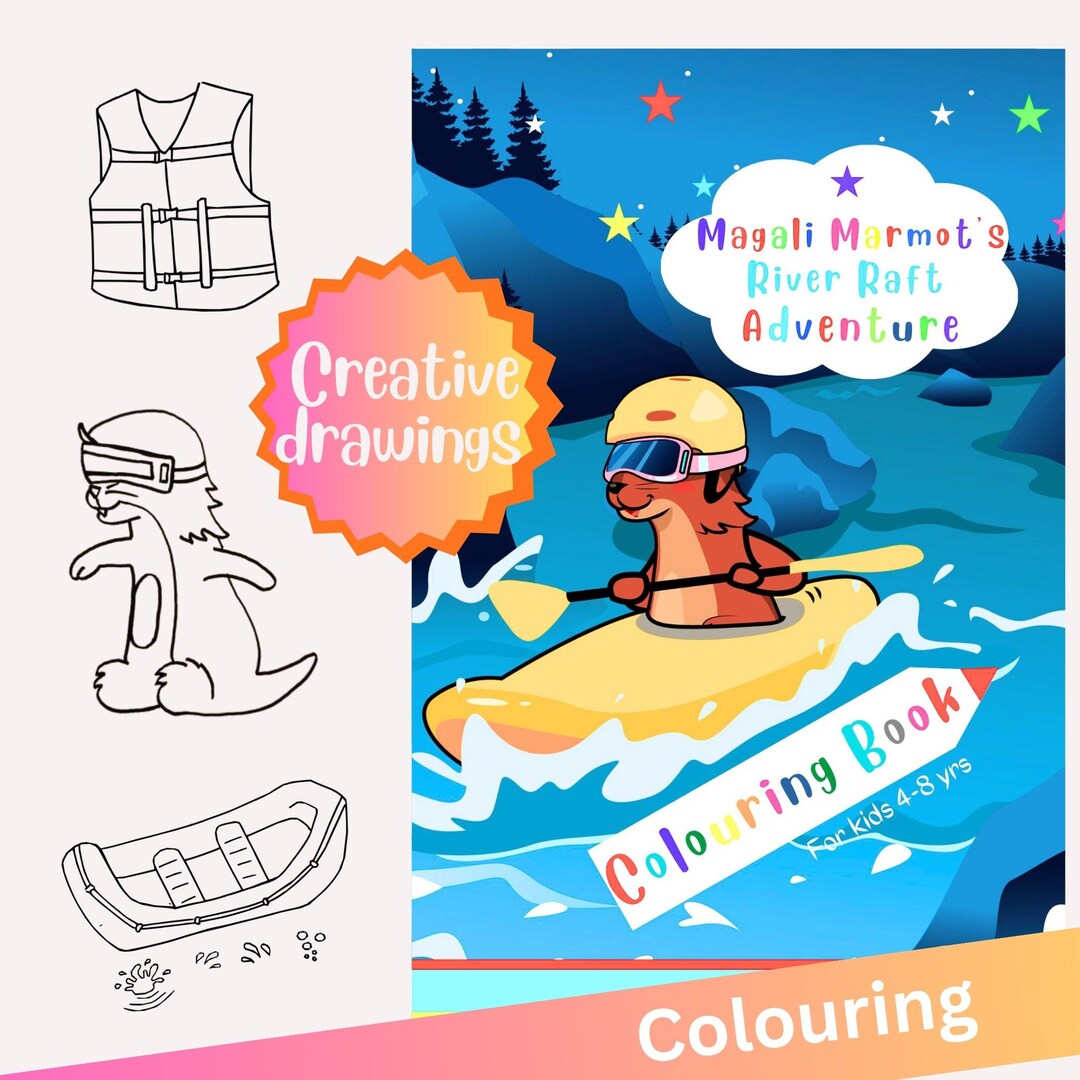 Printable Sports Colouring Pages to Download, Fun and Easy River Raft ...