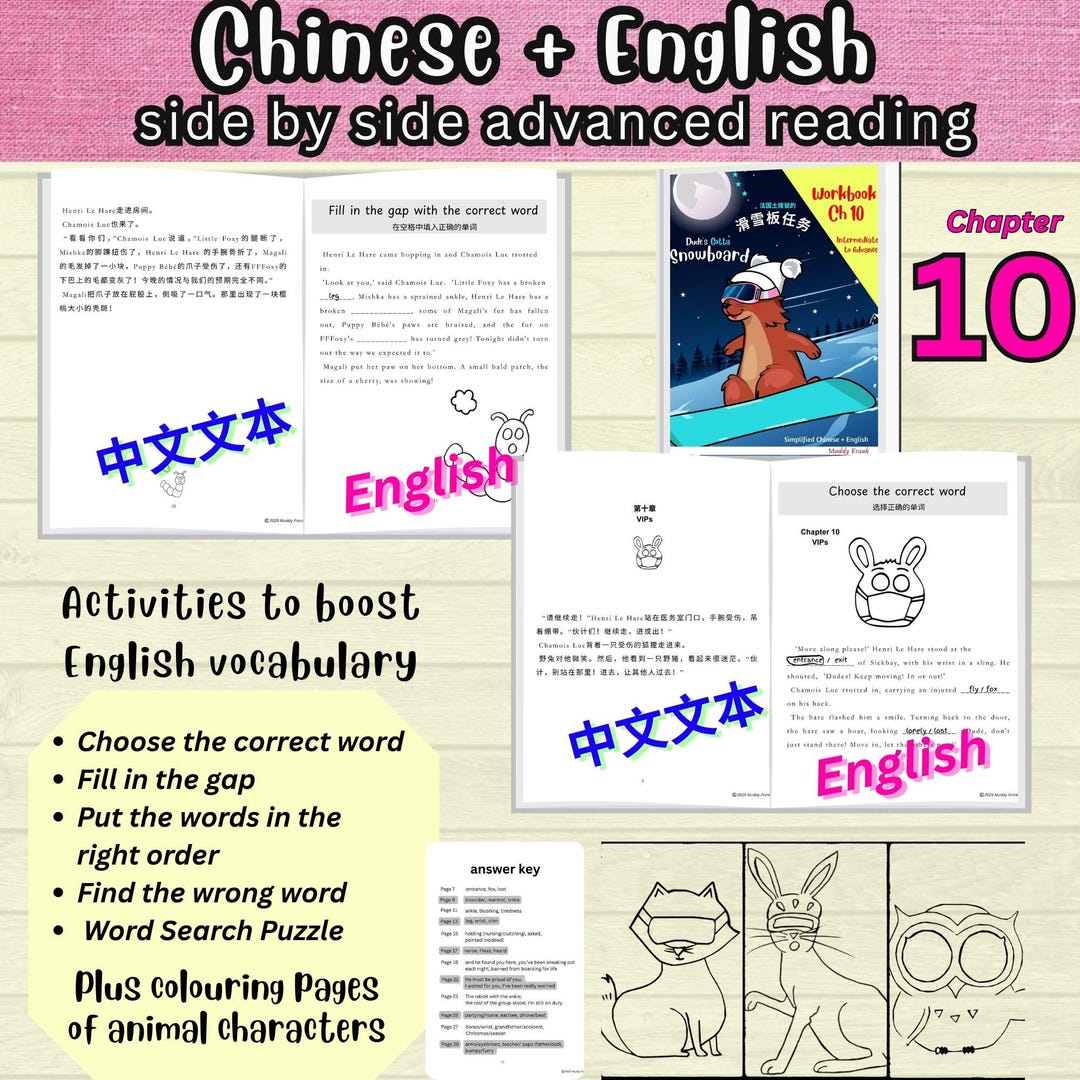 Ch 10 Simplified Chinese/english Dual Language Printable Activity ...