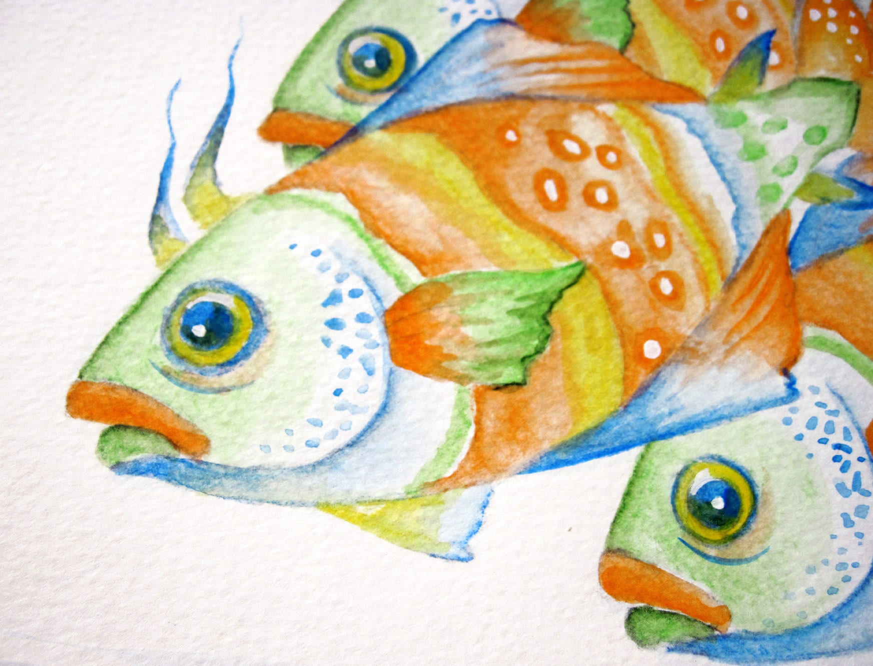 Ocean Nautical Contemporary Whimsical Art Fish Original Painting ...