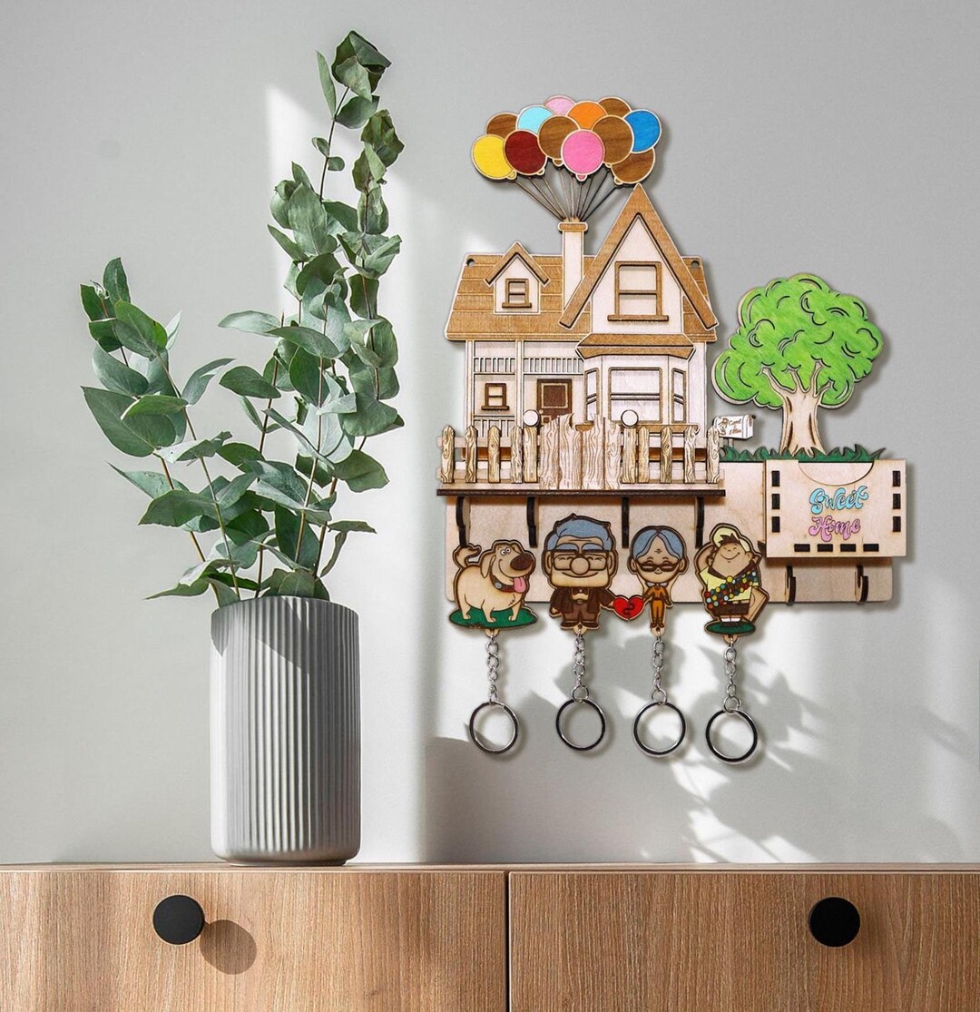 Personalized Family Key Holder Inspired by the Disney Movie Up, Hand ...