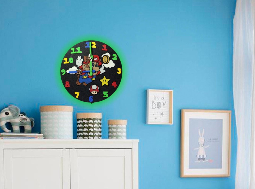 Mario Bros RGB LED Light Wall Clock - Etsy