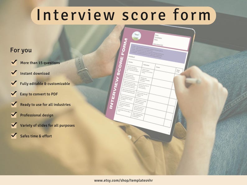 Interview Scoring Form: Candidate Evaluation, Structured Hiring ...
