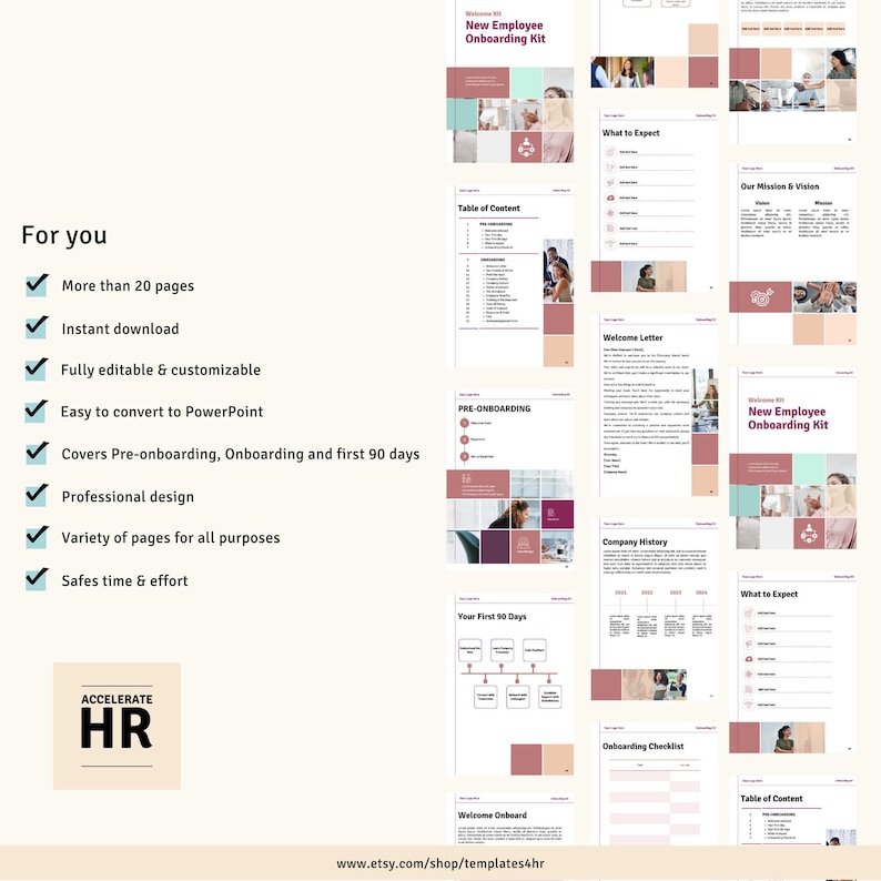 Customizable Employee Onboarding Kit: New Hire Welcome (digital ...