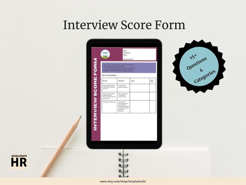 Interview Scoring Form: Candidate Evaluation, Structured Hiring ...