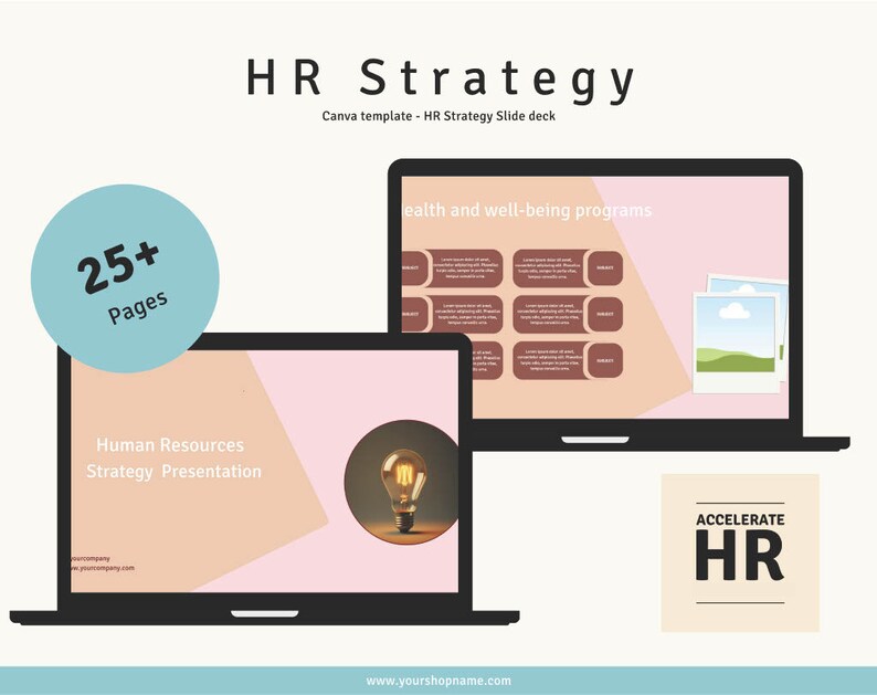 HR Strategy Presentation Template Editable Human Resources Slide Deck ...