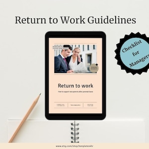 Return to Work Guide for New Parents | Printable Manager's Guide for ...