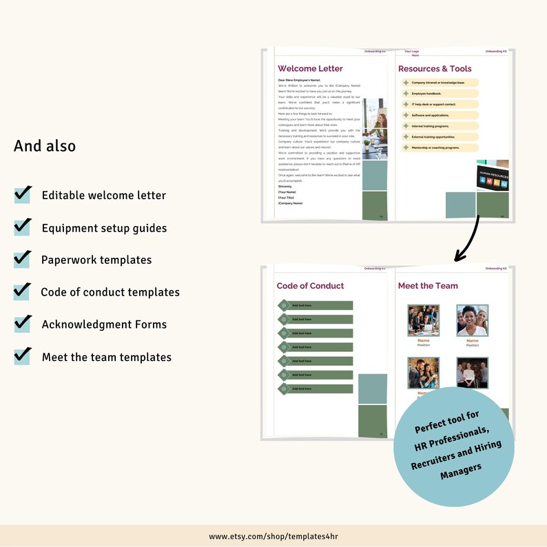 Employee Onboarding Kit Template | HR Onboarding Checklist for Small ...