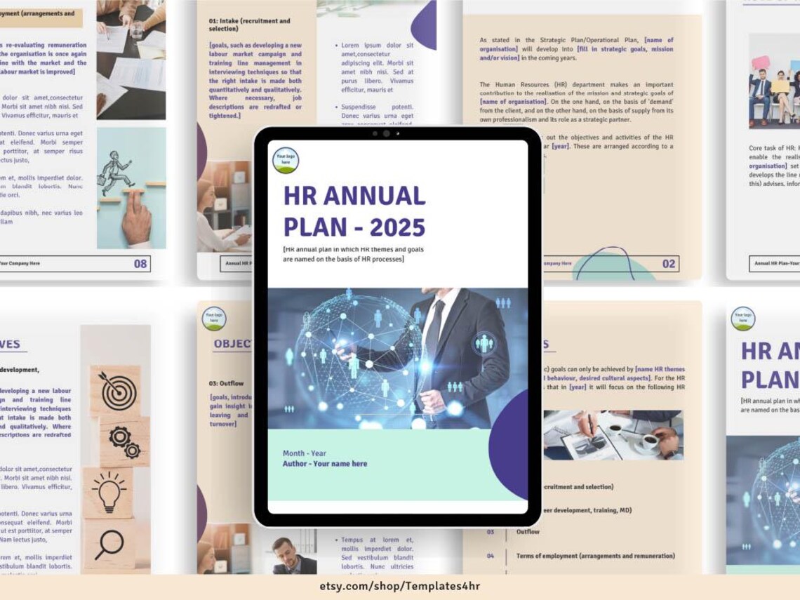 HR Annual Plan Template | HR Strategy | Small Business (editable ...