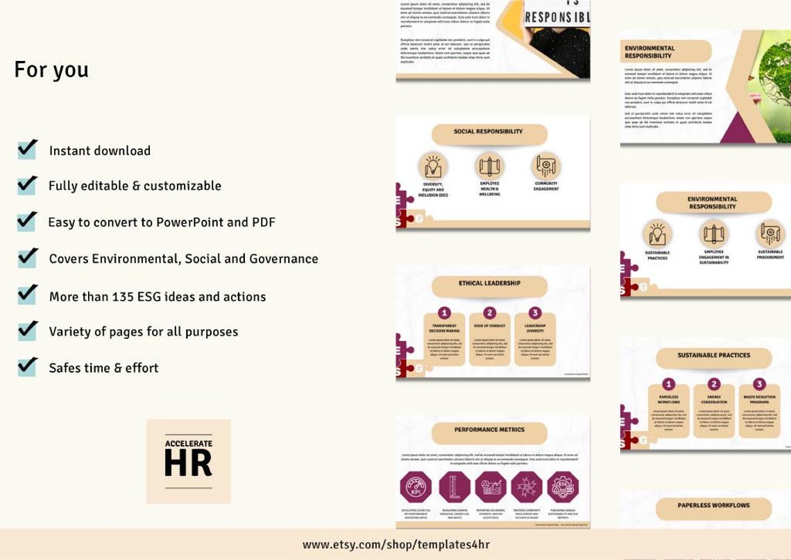 ESG HR Policy Template: Editable, Printable (digital Download) - Etsy