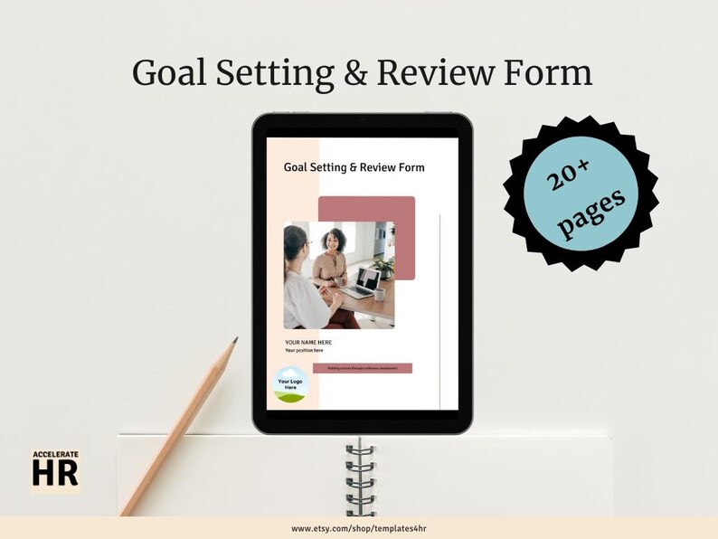 Annual Goal Setting & Review Form | Digital HR Template for Performance ...